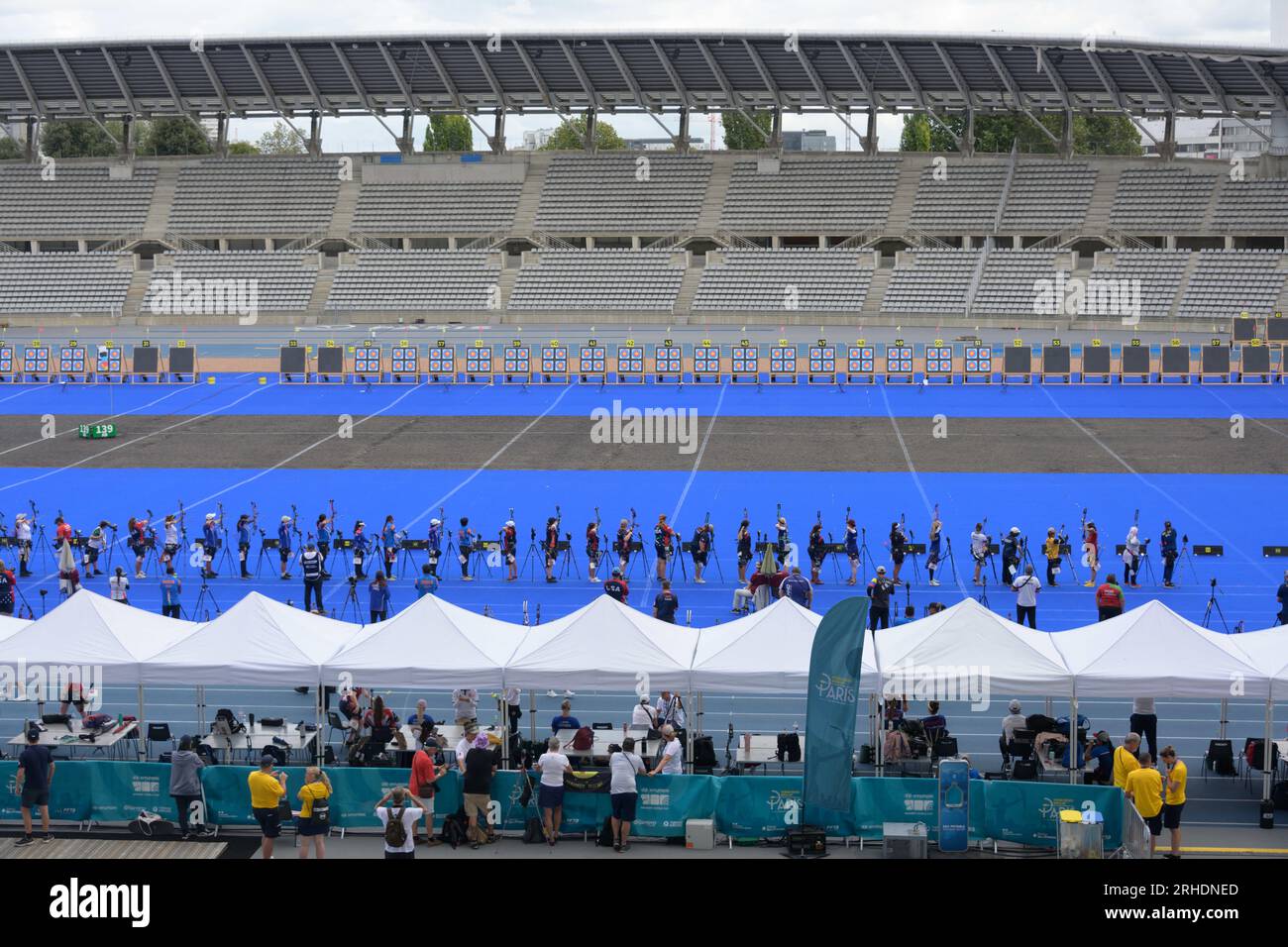 Paris, France. 15th Aug, 2023. First day of the Archery World Cup in ...