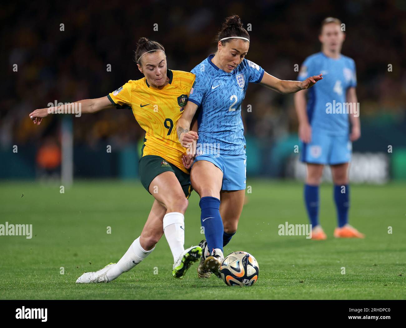 England's Lucy Bronze and Australia's Caitlin Foord (left) battle for ...