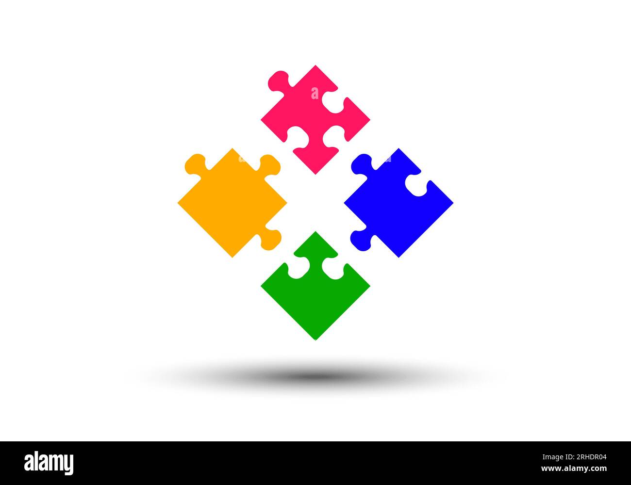 Puzzle pieces vector illustration isolated on white background. Puzzle ...