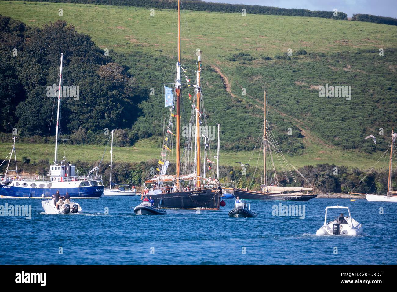 Falmouth Tall ships Race 2023, ships moored in Falmouth Docks, Cornwall ...