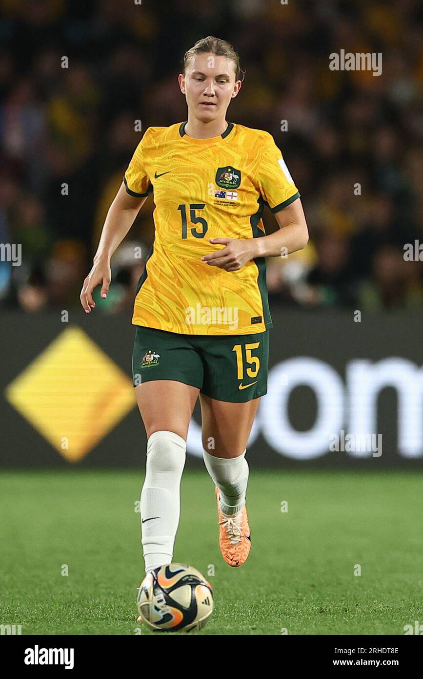 Clare Hunt #15 of Australia during the FIFA Women's World Cup 2023 Semi ...