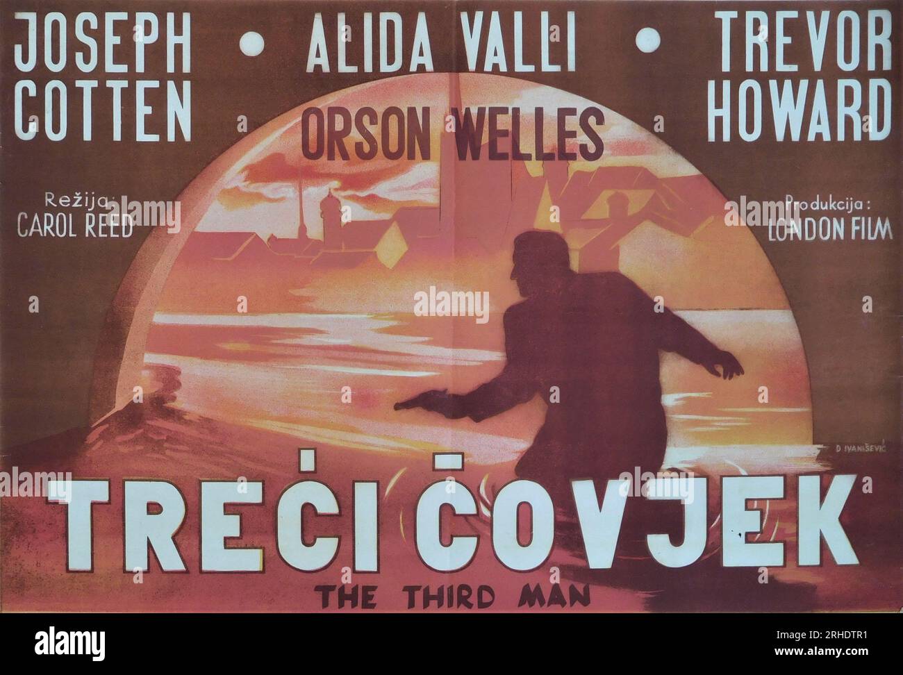 ORSON WELLES JOSEPH COTTEN ALIDA VALLI and TREVOR HOWARD in THE THIRD ...