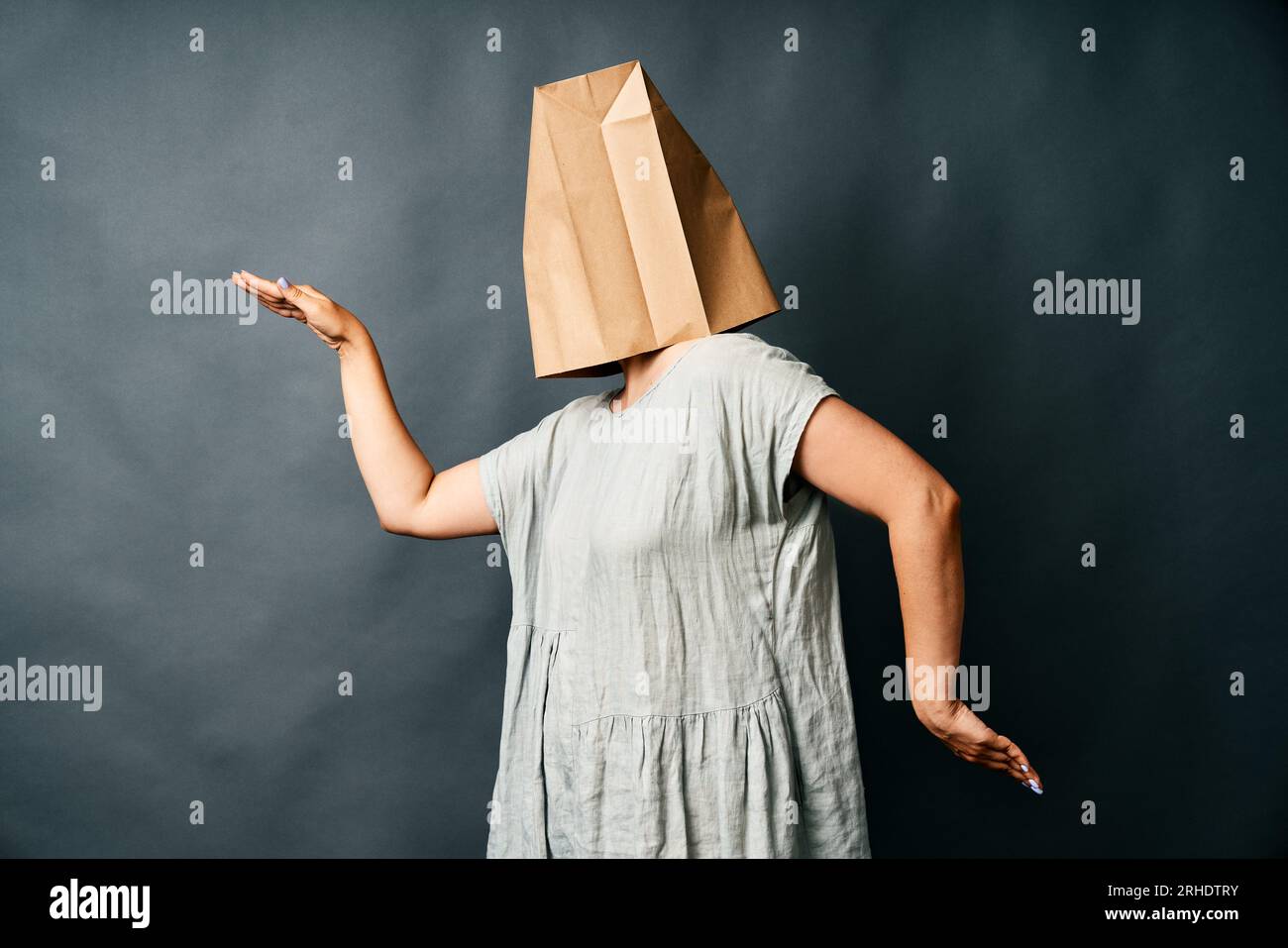 Woman With Bag Over Head