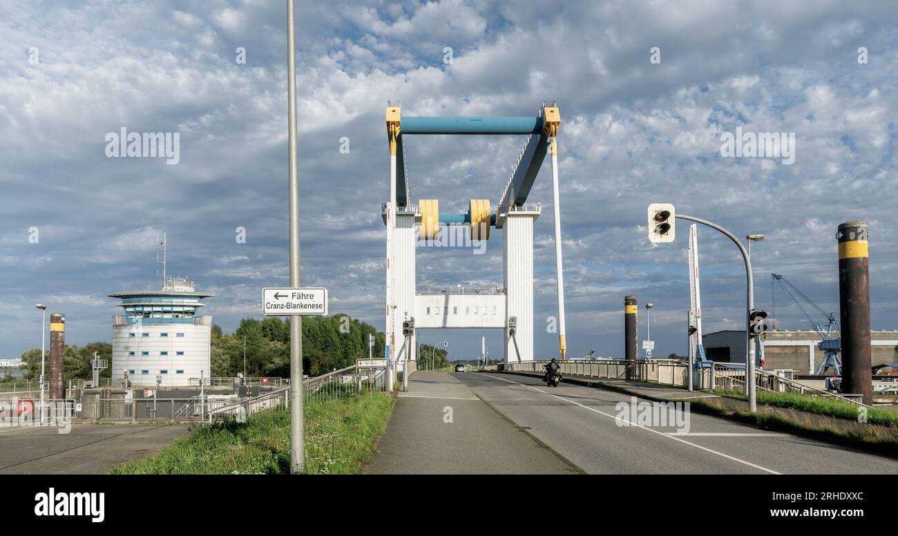 Hamburg, Germany. 14th Aug, 2023. View of the bascule bridge of the ...
