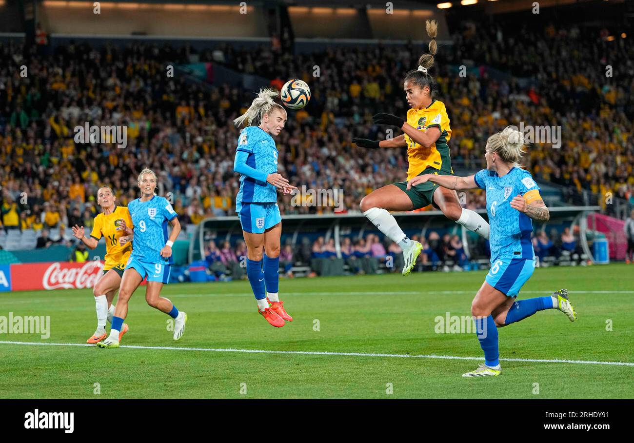 Sydney, Australia. August 16 2023: Alex Greenwood (England) heads ...