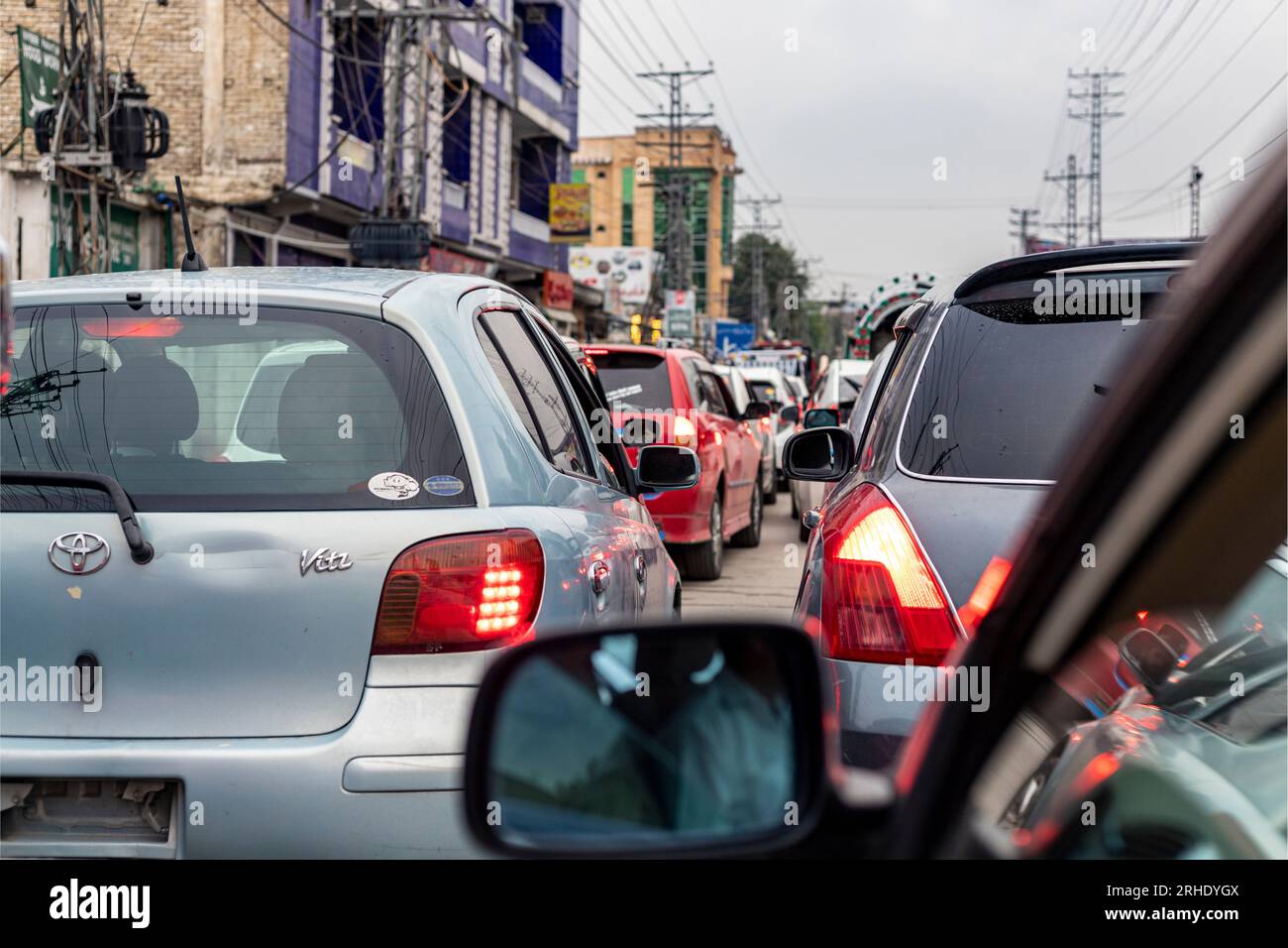 Traffic jam in the rush hour: Swat, Pakistan on June 06, 2023 Stock ...