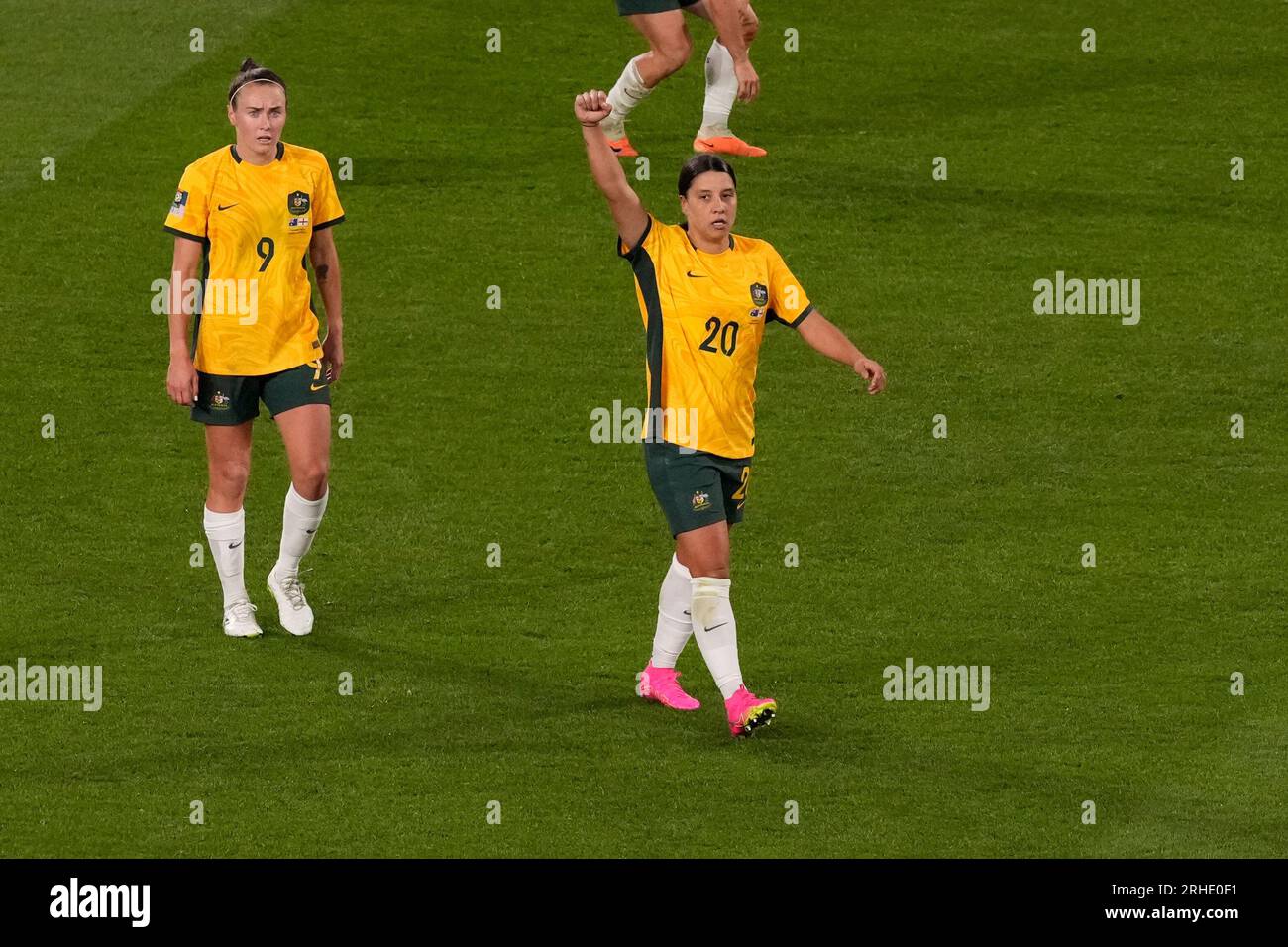 Australia's Sam Kerr celebrates after scoring her side's first goal ...