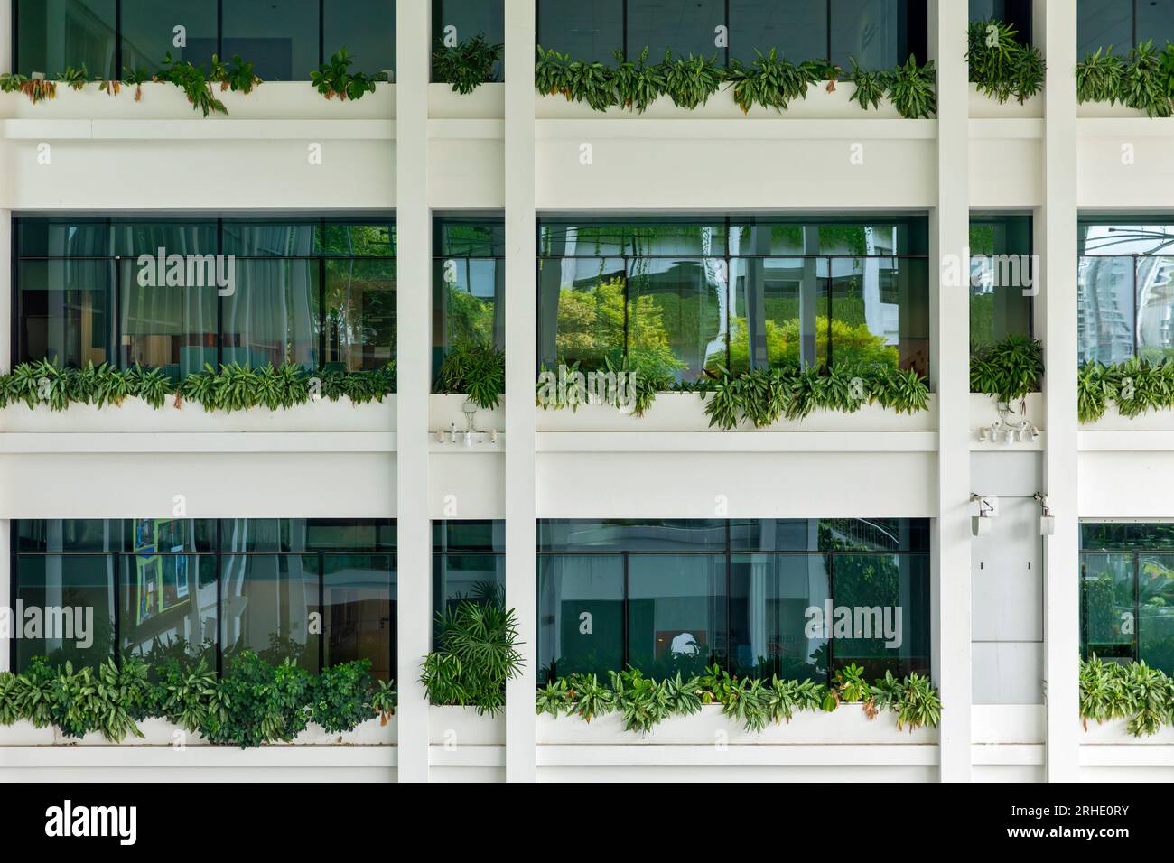 Oasis Terraces in Singapore, a green roof provides an urban nature ...