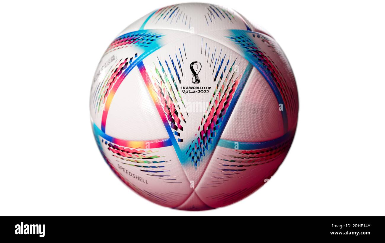 fifa world cup 2022 al riha ball turn .football (soccer) ball with ...