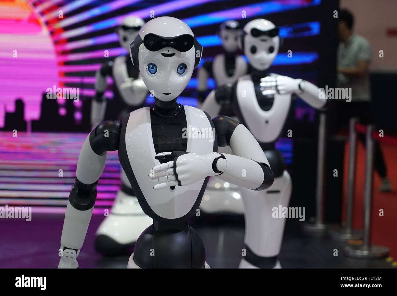 Beijing, China. 16th Aug, 2023. Humanoid robots perform at the World ...