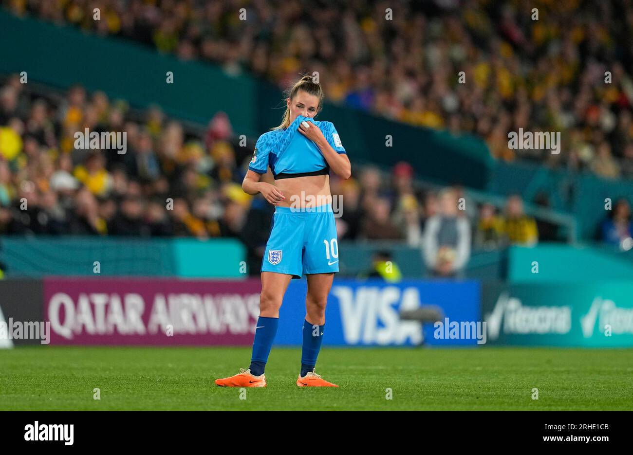 Sydney, Australia. August 16 2023: Ella Toone (England) gestures during ...