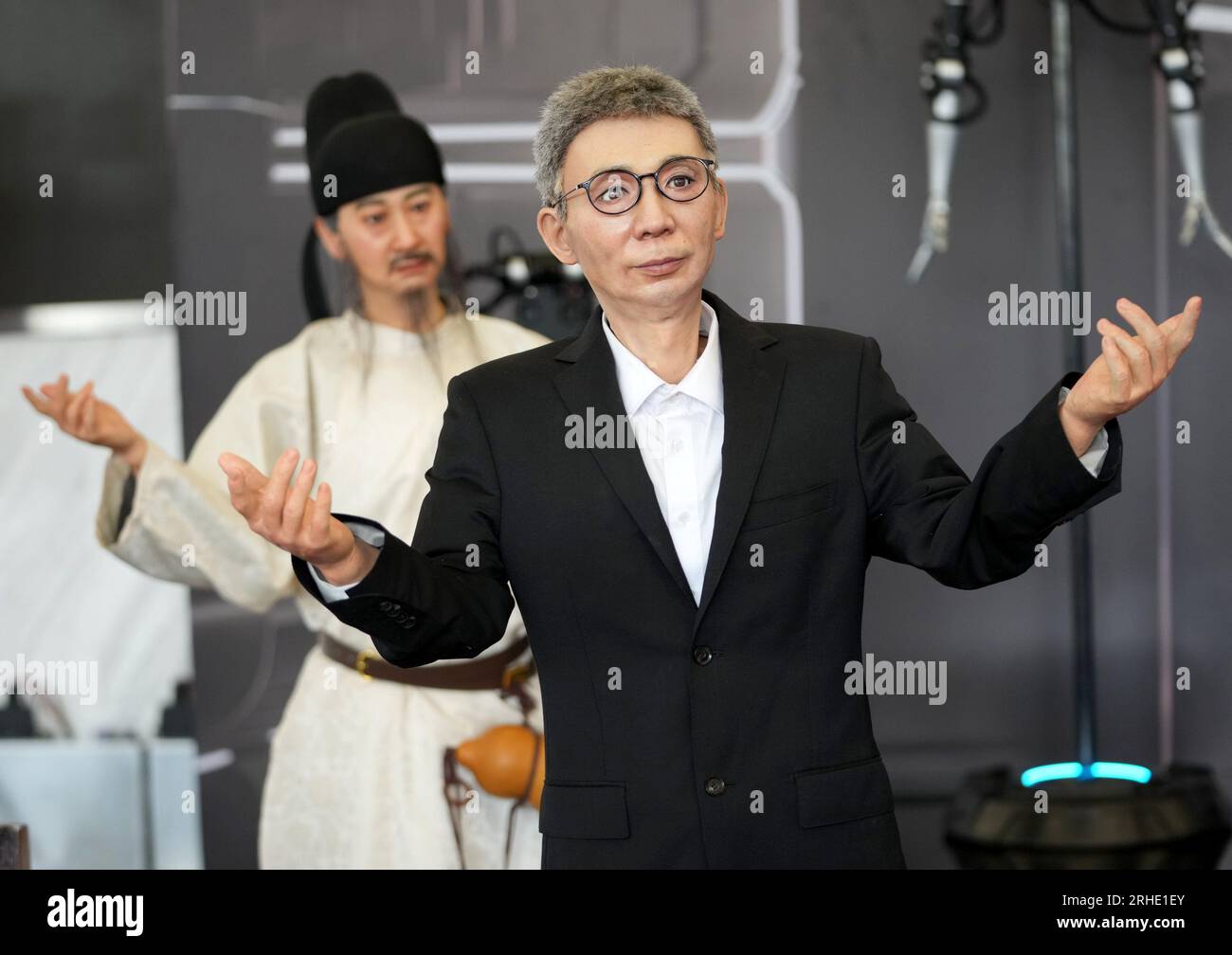 Beijing, China. 16th Aug, 2023. Humanoid robots perform at the World ...