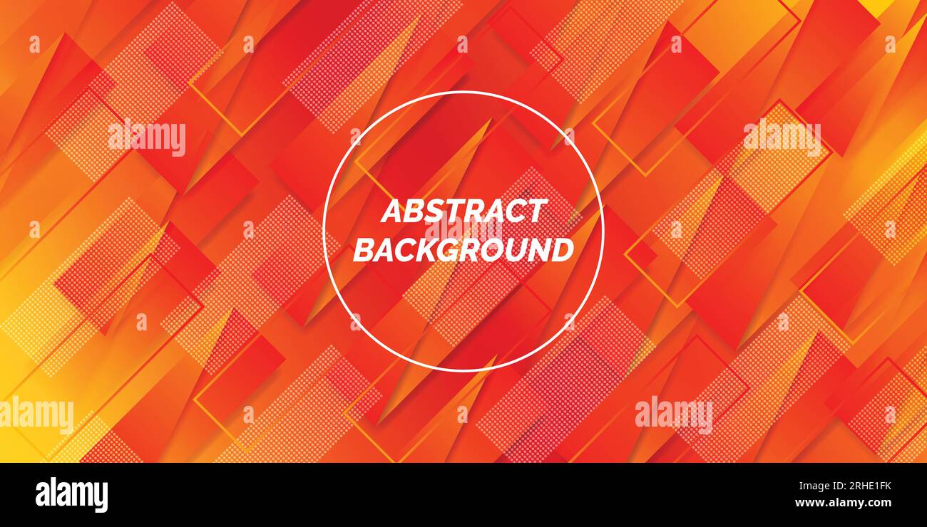 Abstract background with double triangle geometric orange composition ...