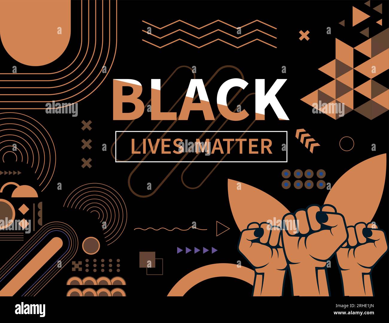 Black lives matter banner for protest, rally. Support for equal rights ...