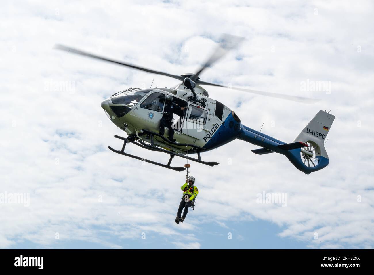 Aschau Im Chiemgau, Germany. 16th Aug, 2023. A police helicopter ...