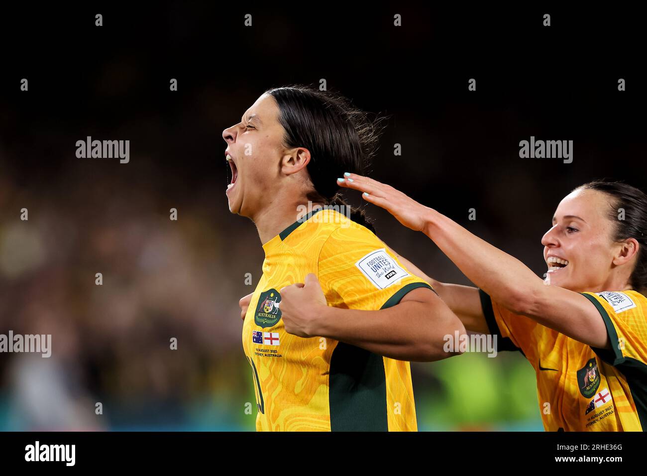 Sydney, Australia, 16 August, 2023. Sam Kerr of Australia Celebrates ...