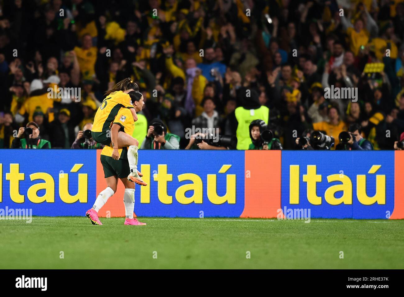 Sydney, Australia, 16 August, 2023. Sam Kerr of Australia celebrates a ...