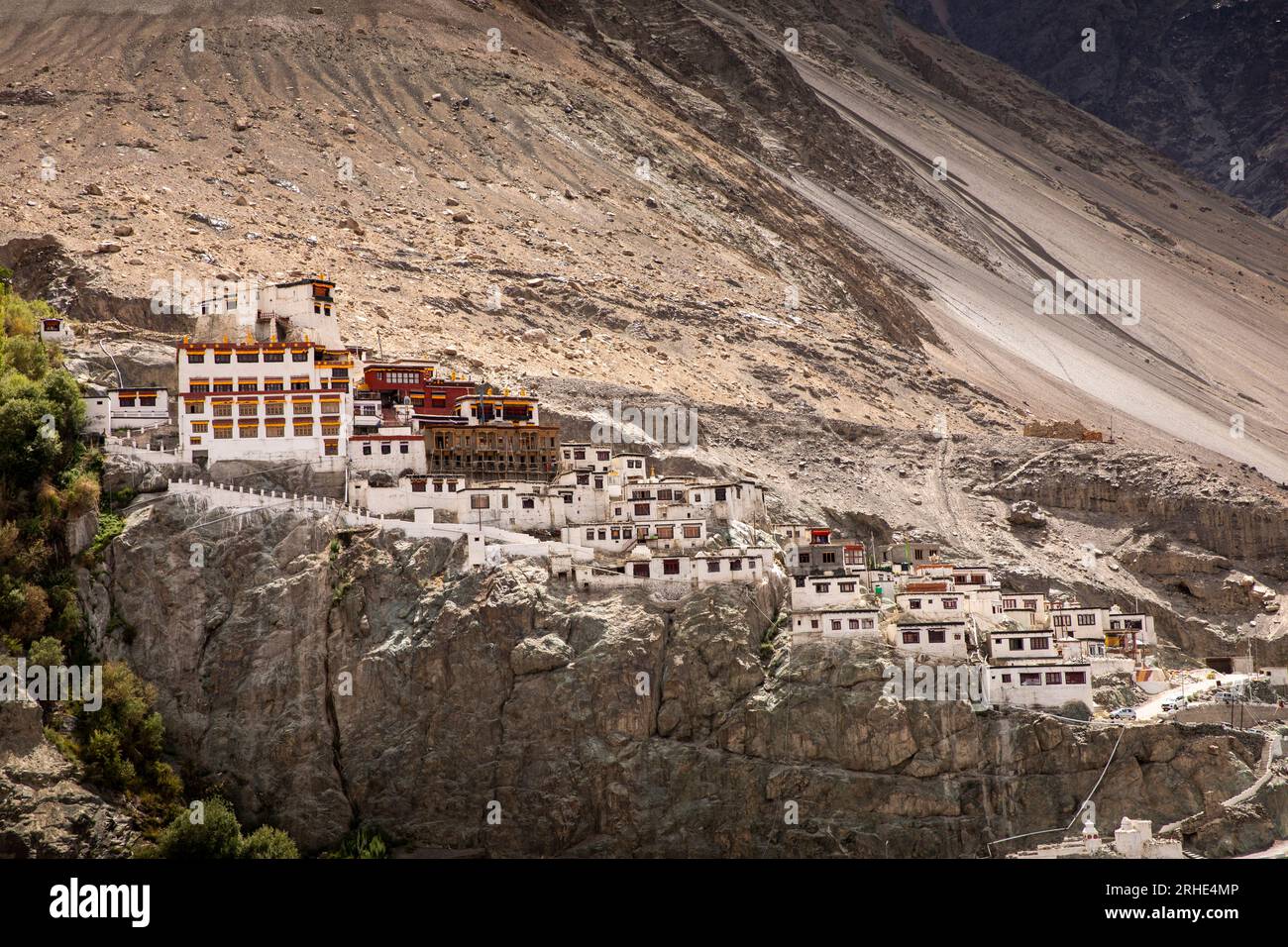 India, Ladakh, Nubra Valley, Diskit Gompa, Gelugpa monastery on ...