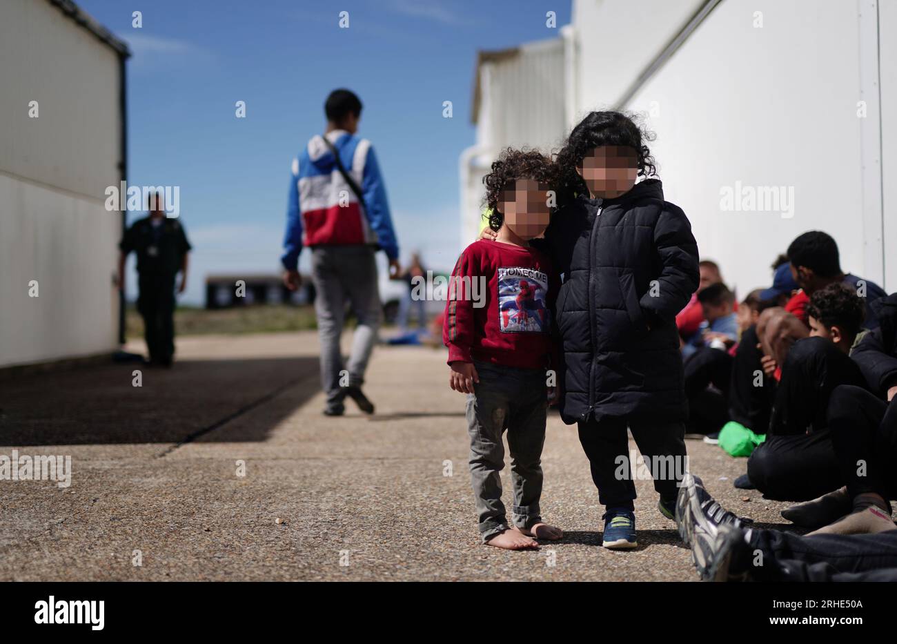 EDITORS NOTE Children's faces have been pixelated as the PA Picture ...