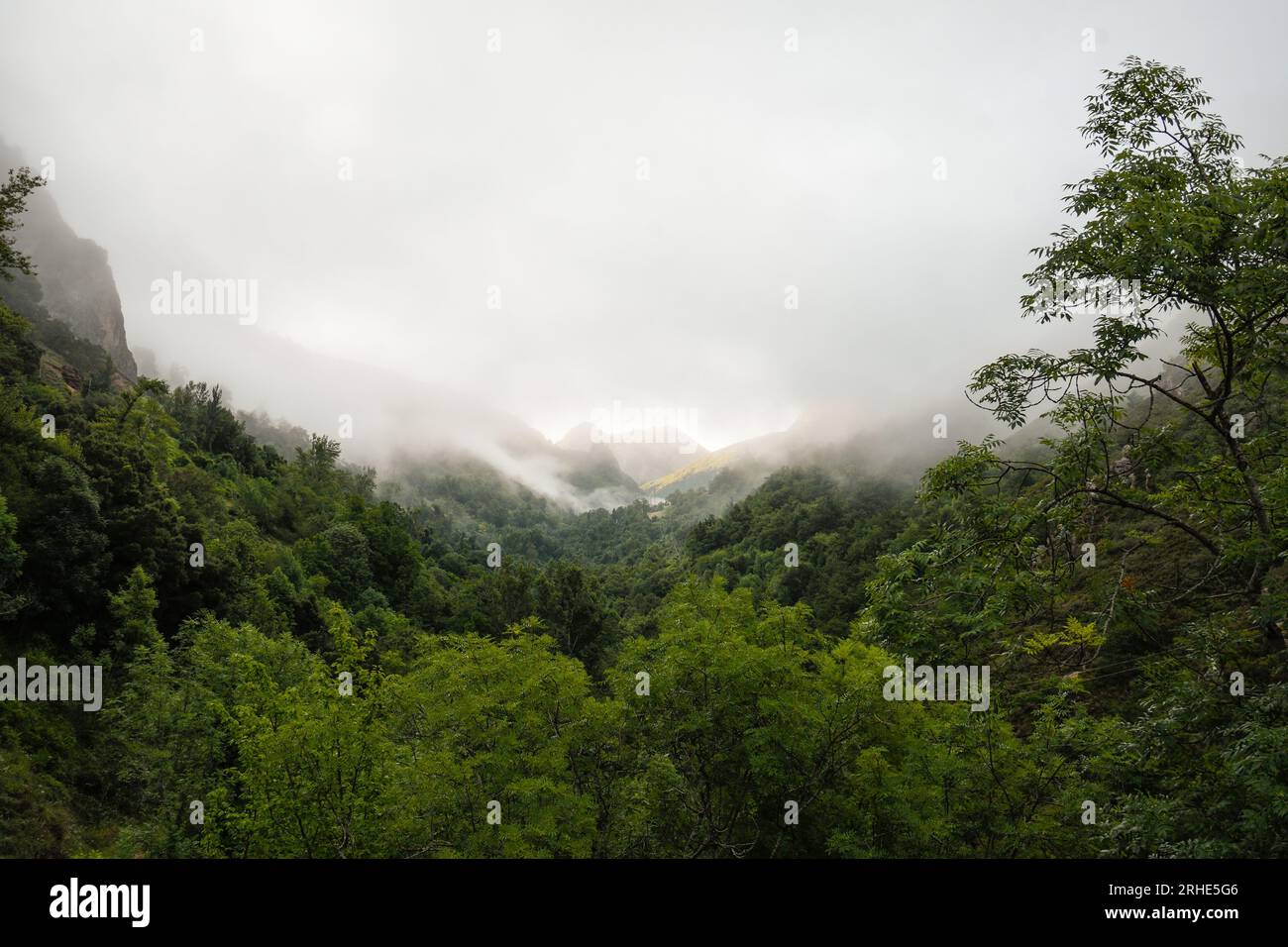 Rain mist between valley hi-res stock photography and images - Alamy
