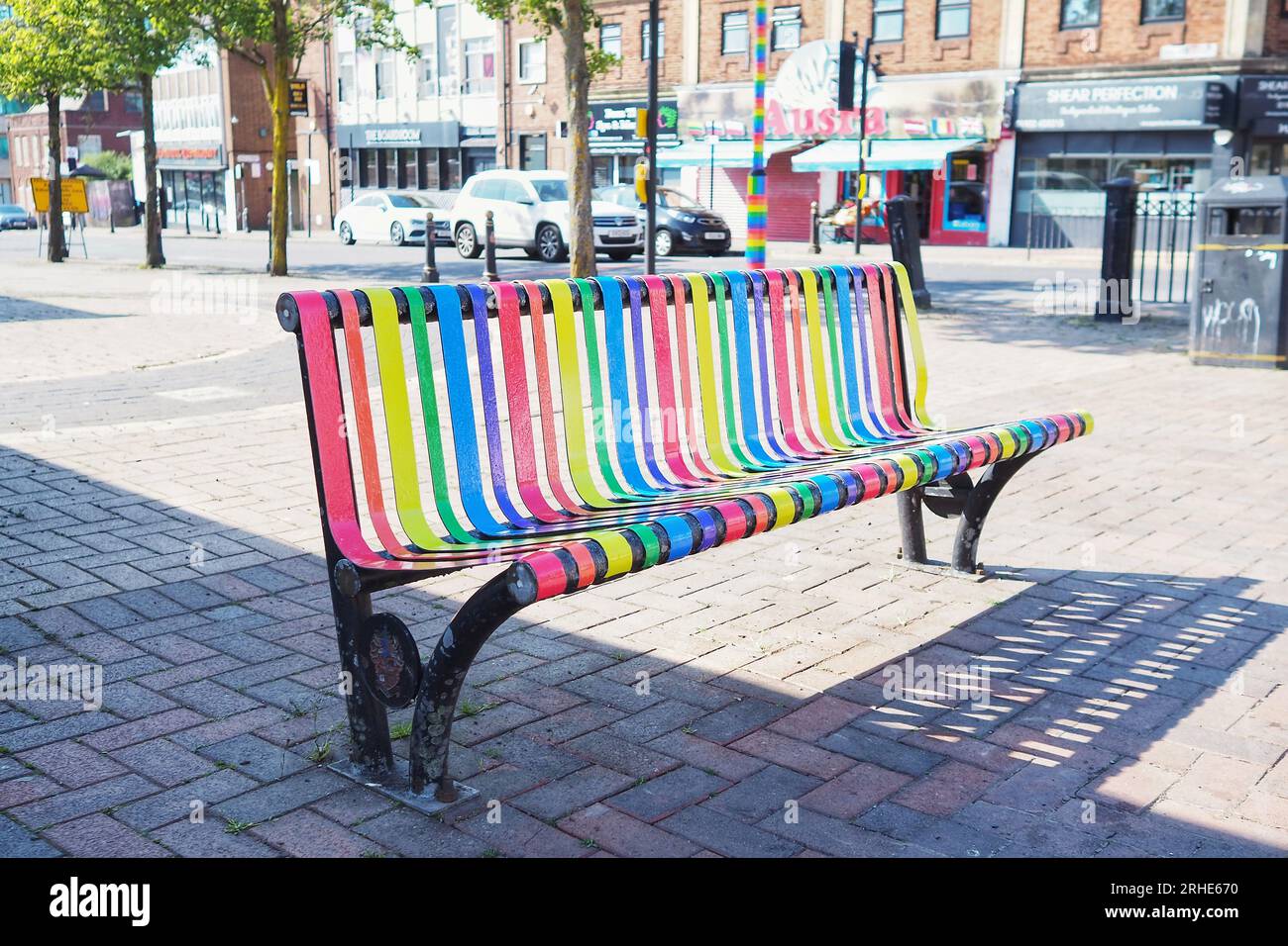 Pride Bench, Wolverhampton- June 2023 Stock Photo - Alamy