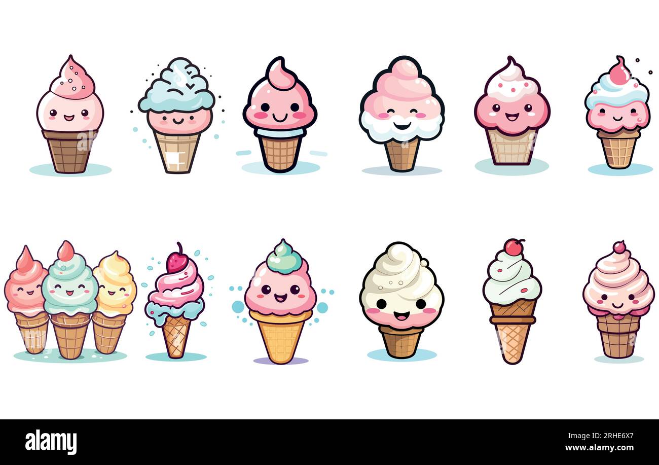 Cartoon character candy ice cream Stock Vector Images - Alamy