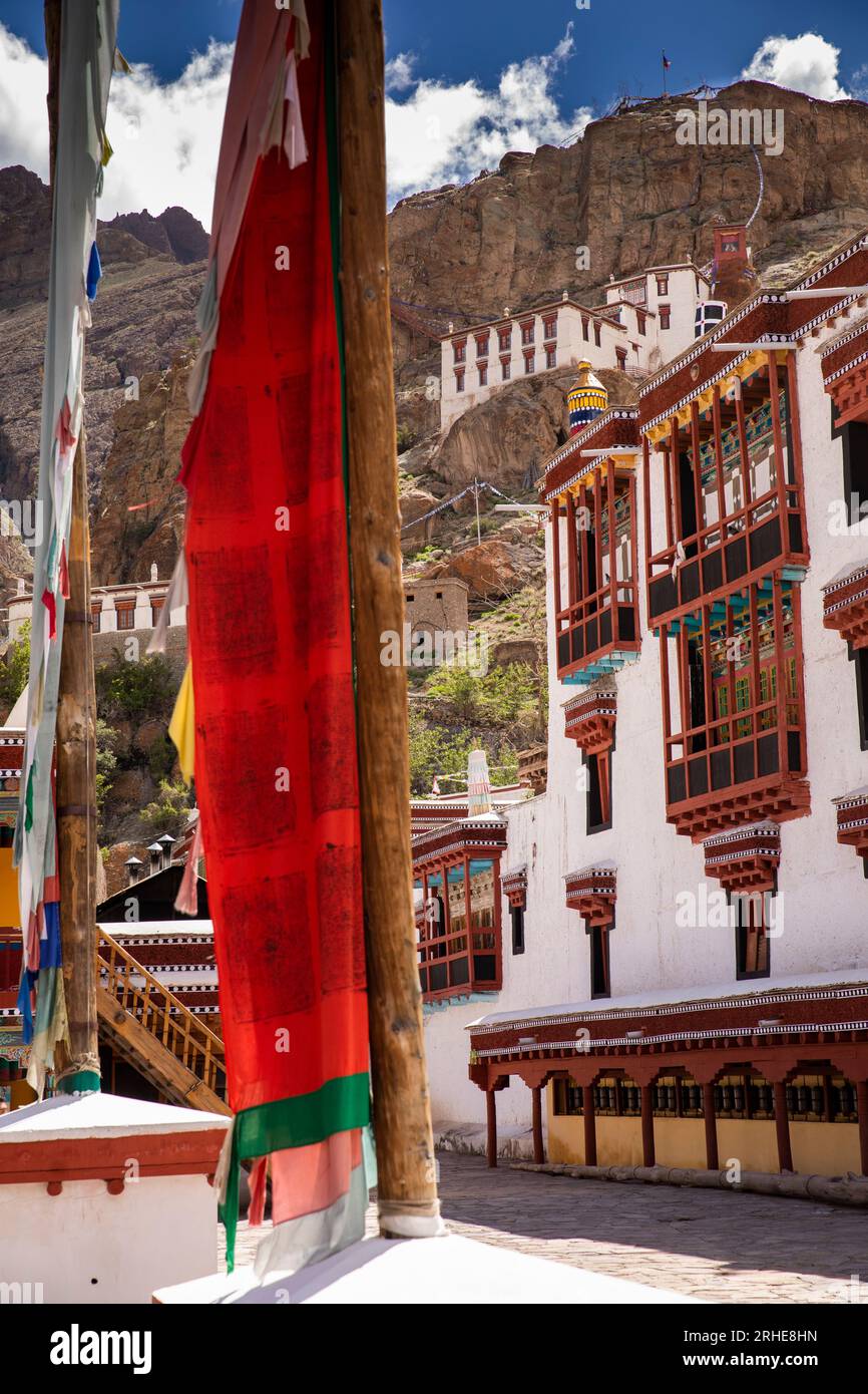 India, Ladakh, Hemis, Drukpa sect Buddhist Monastery buildings up ...