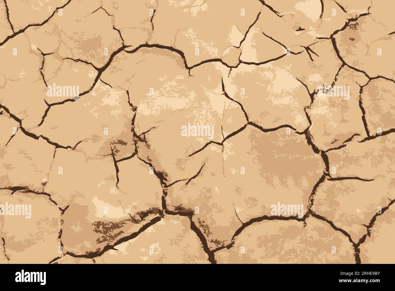 Dried mud surface. Dry soil vector illustration. Global warming concept ...