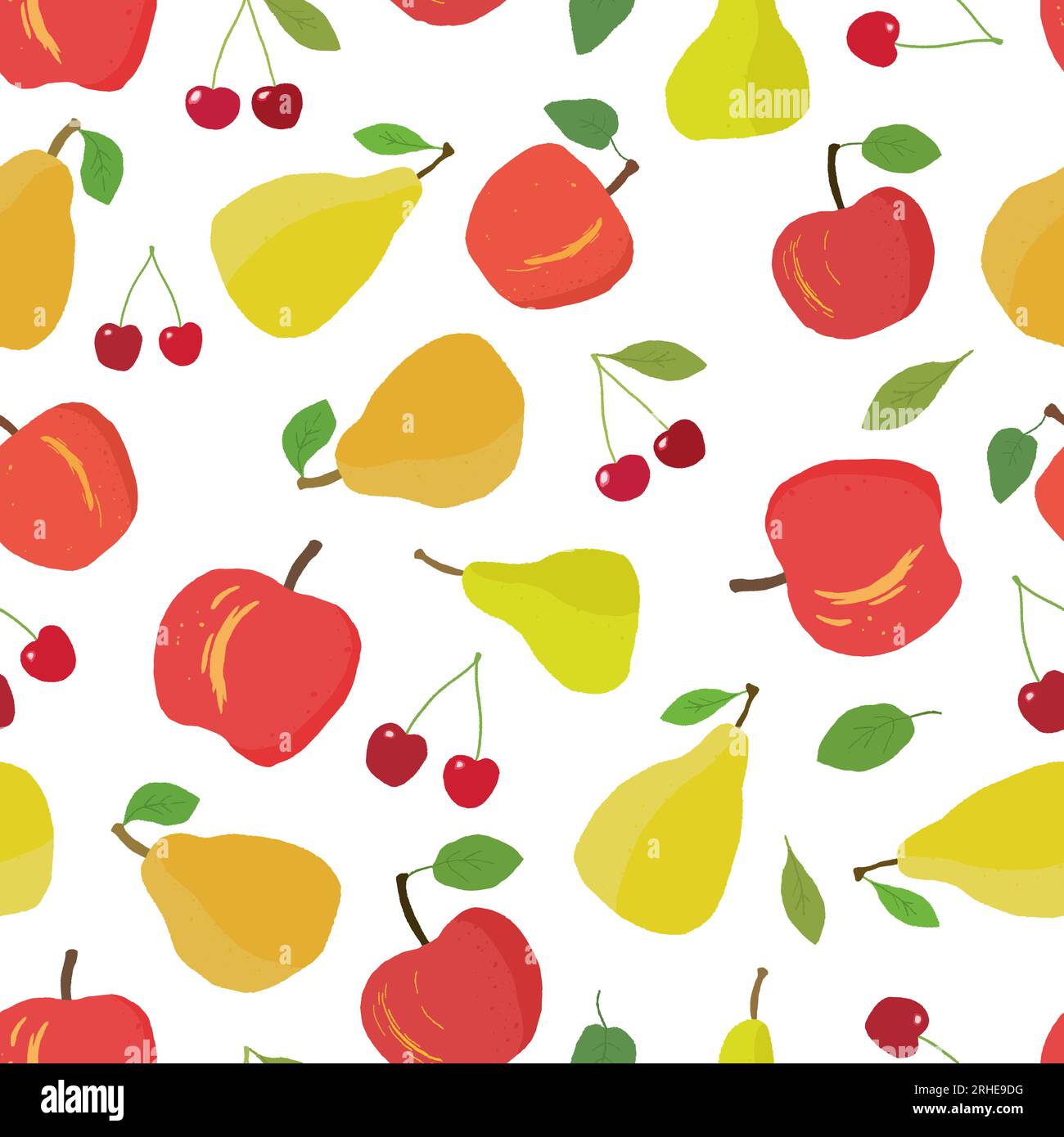Fruit seamless pattern. Vector fruit mix background. Seamless texture for fashion textile ...