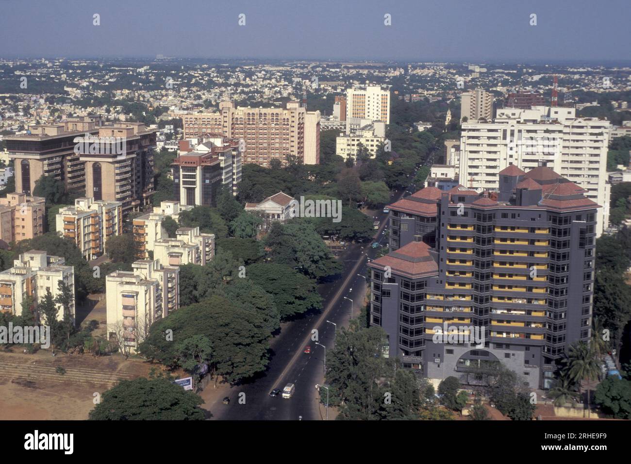 a view in the city of Bangalore in the Province Karnataka in India ...