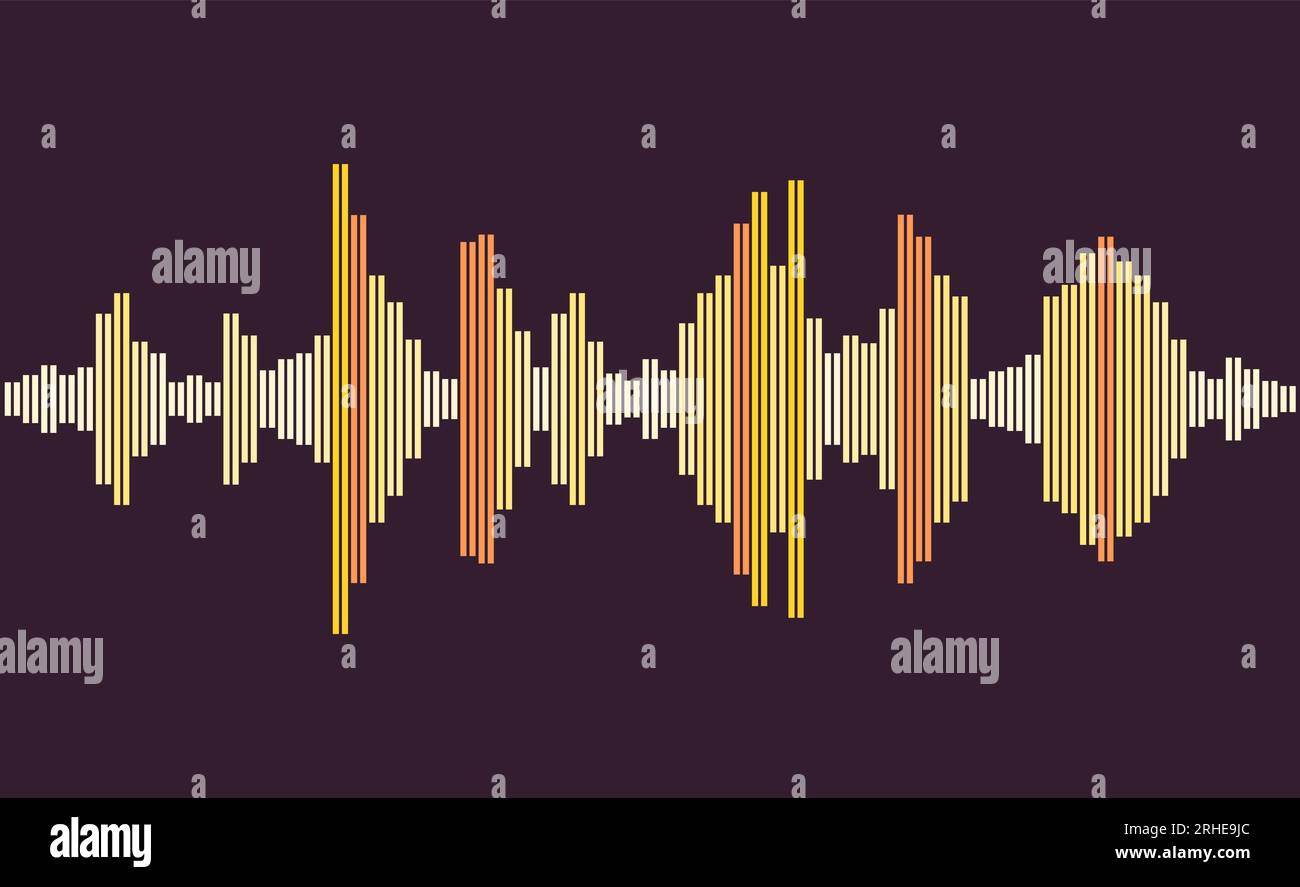 Visualization sound waves digital wave Stock Vector Images - Alamy