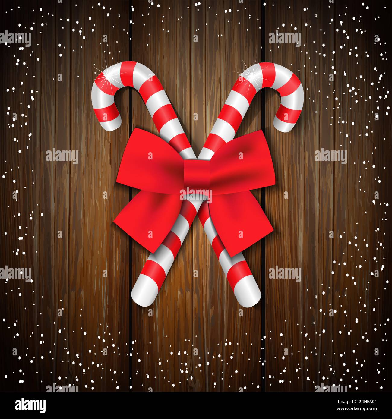 Christmas cane on wooden Stock Vector Images - Alamy