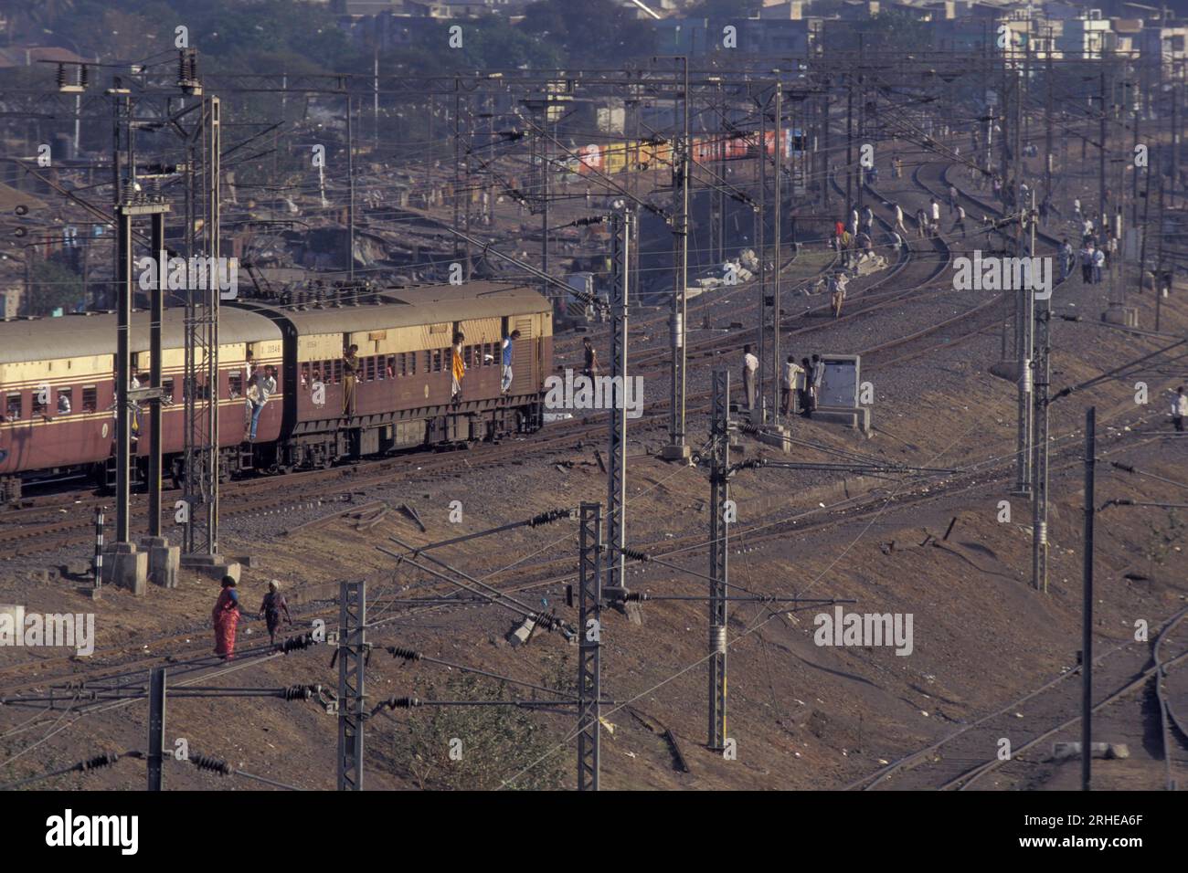a Train of the Indian Railway in the city of Surat in the Province ...