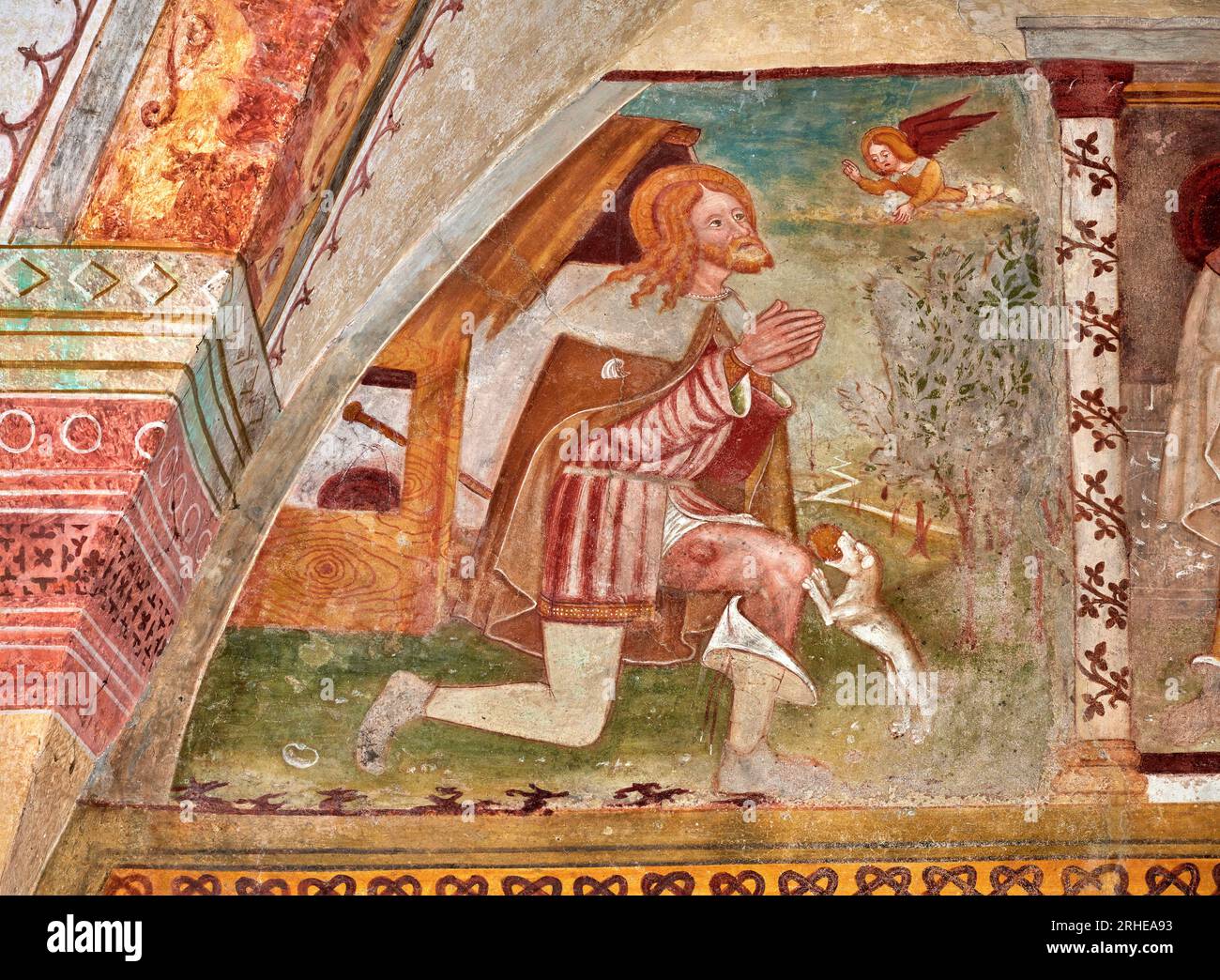 S. Rocco - affresco - pittore bergamasco - XVI secolo - Clusone (Bg ...