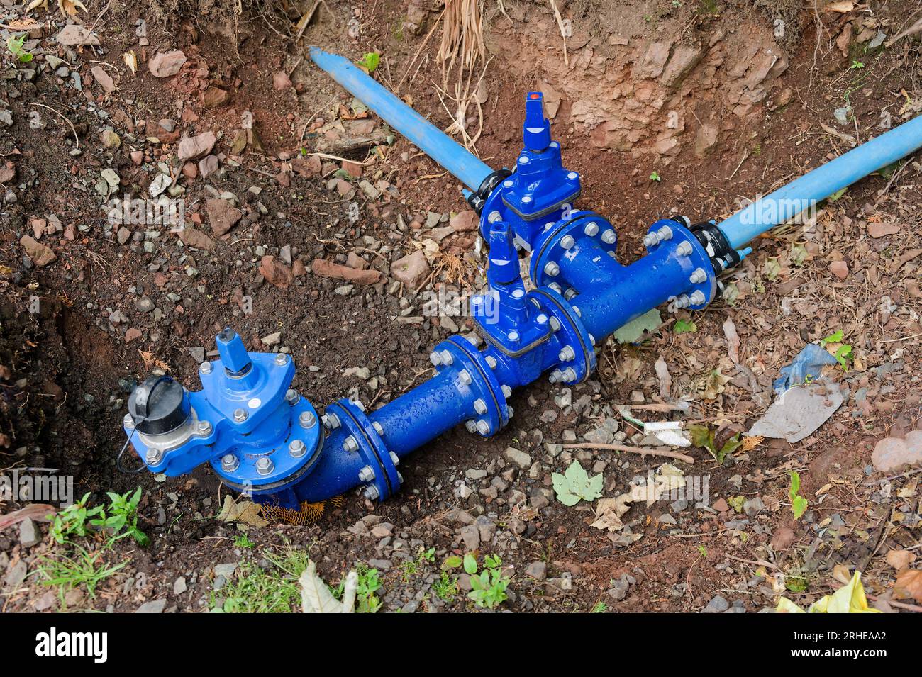 Incoming water meter valve arrangement to supply new building Stock ...