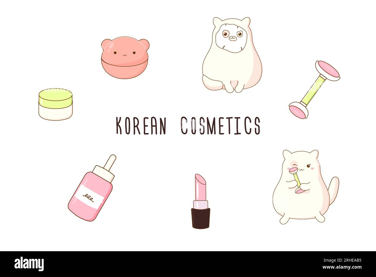 Cosmetic sticker set on Stock Vector Images - Alamy