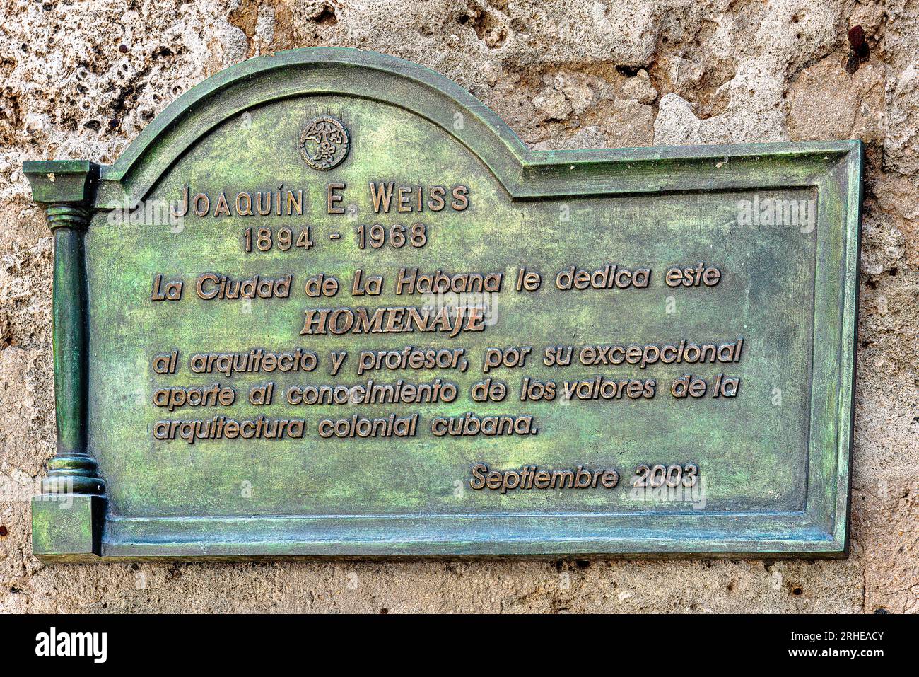 Joaquin e weiss memorial plaque hi-res stock photography and images - Alamy