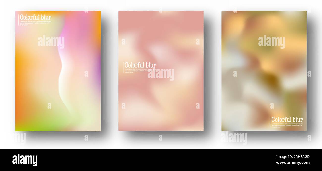 Gradient background, color blur. A set of templates for interior design ...