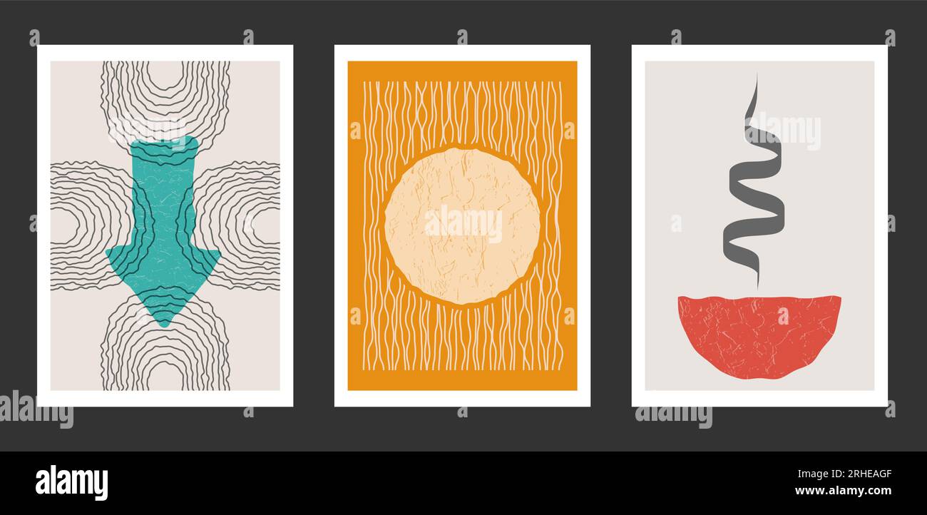 A collection of abstract posters for the interior. Pattern for wall ...
