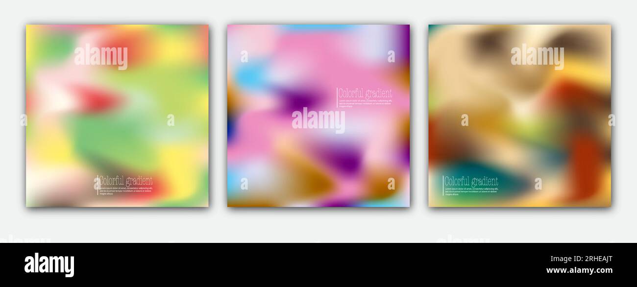 Gradient background, color blur. A set of templates for interior design ...