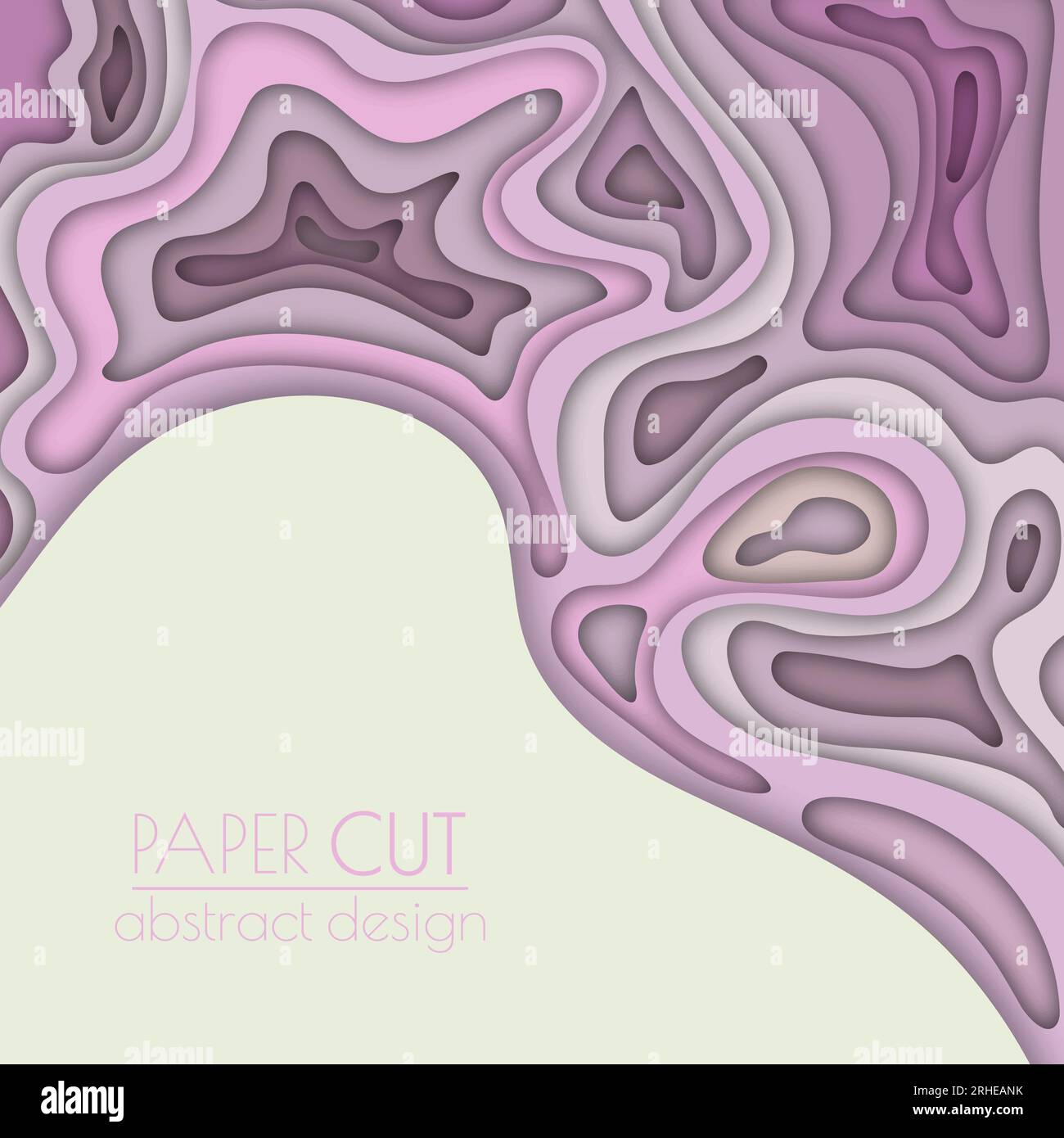 3d layout of the cover, banner, leaflet in the style of cut paper ...