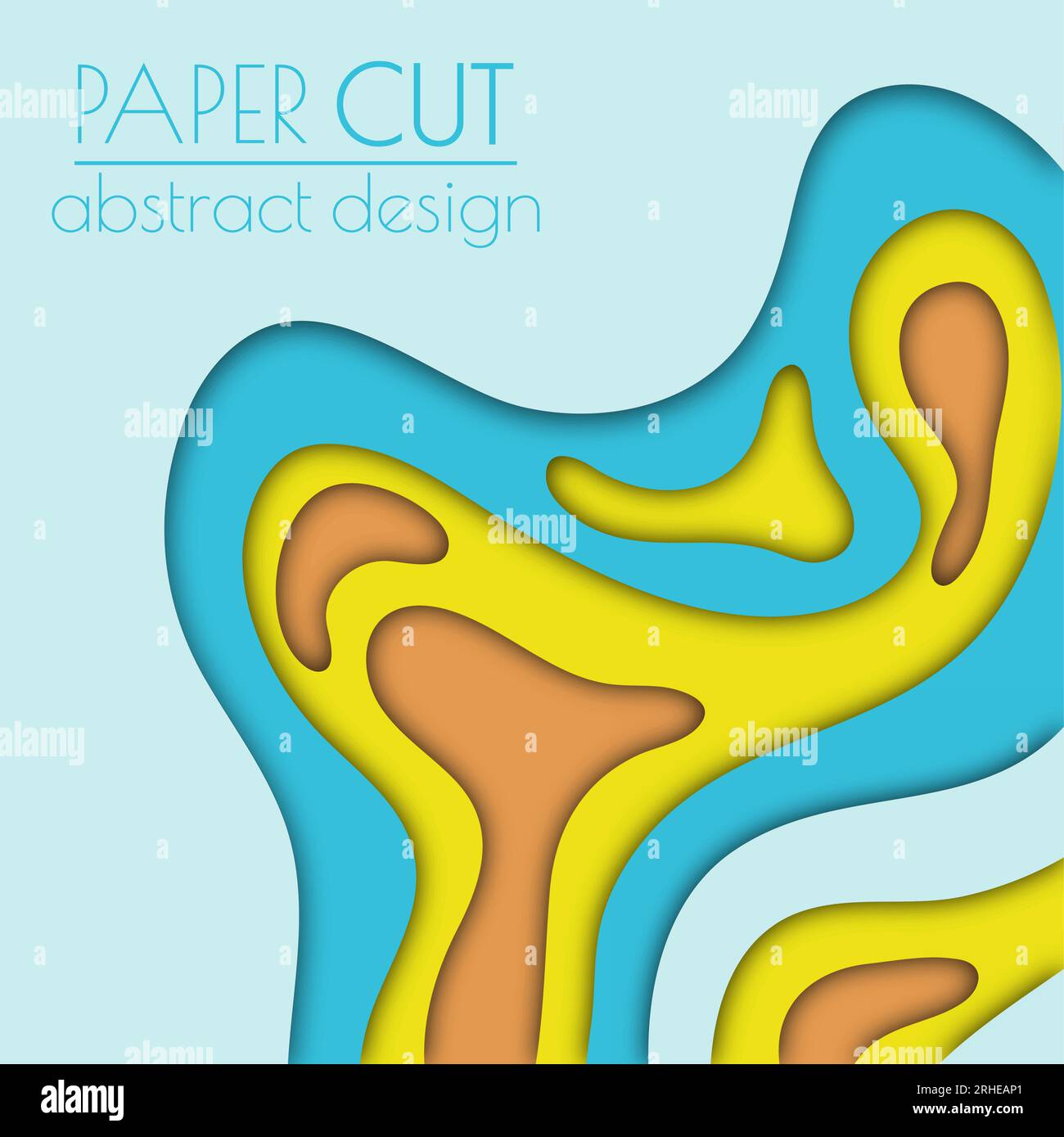 3d layout of the cover, banner, leaflet in the style of cut paper ...