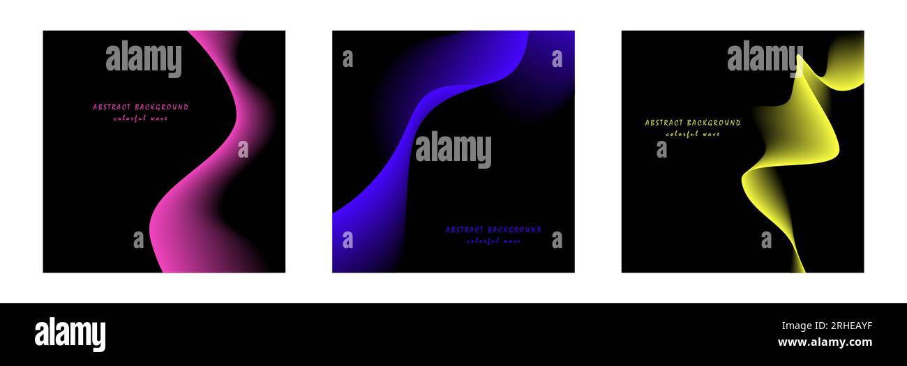 set of colored smoky gradients. Template of dynamic forms for creative ...