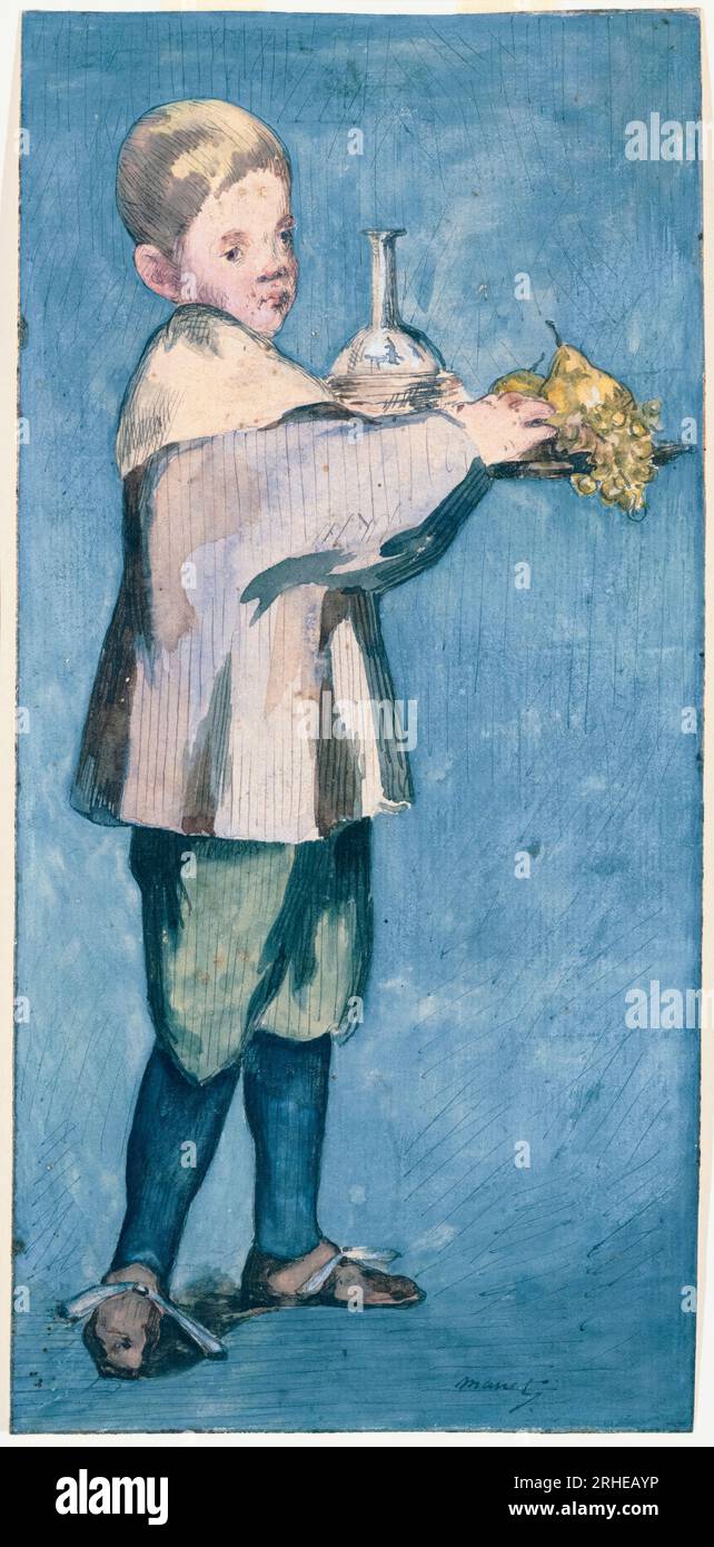 Edouard Manet, Boy Carrying a Tray (L'Enfant portent un plateau ...