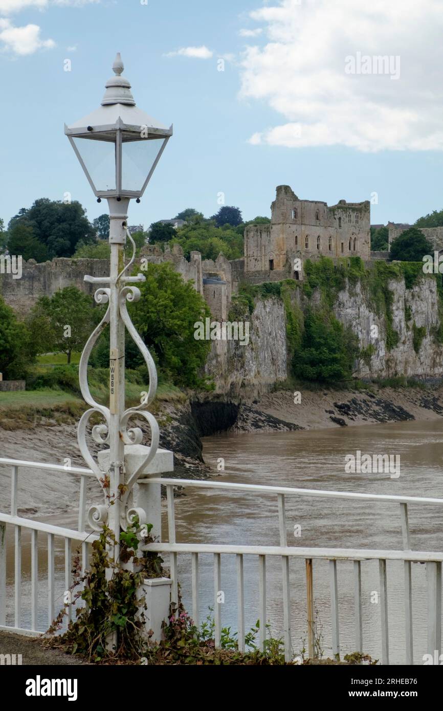 Chepstow Castle seen from Chepstow Bridge Stock Photo - Alamy