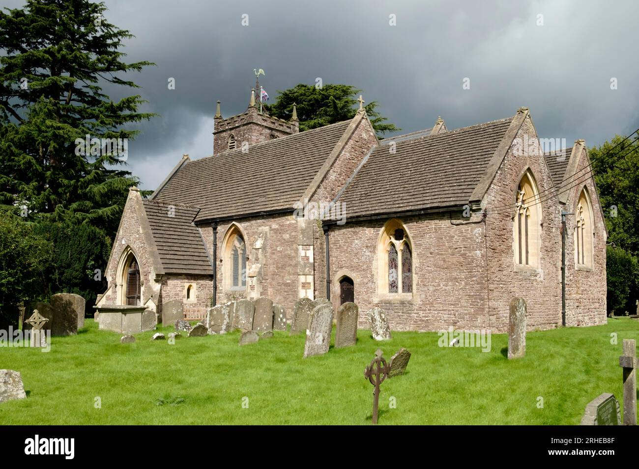 Alvington village in the Forest of Dean Gloucestershire UK. St Andrews ...