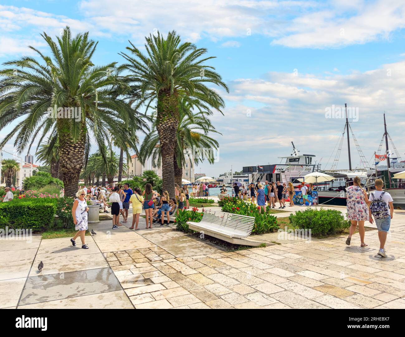 Central street of Split in summer Stock Photo - Alamy