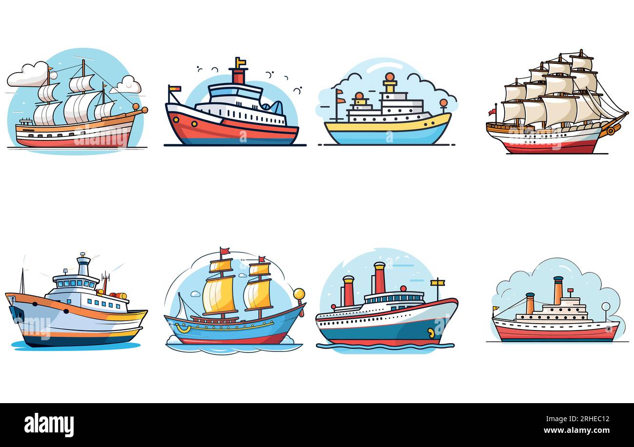Medieval boat etching Stock Vector Images - Alamy