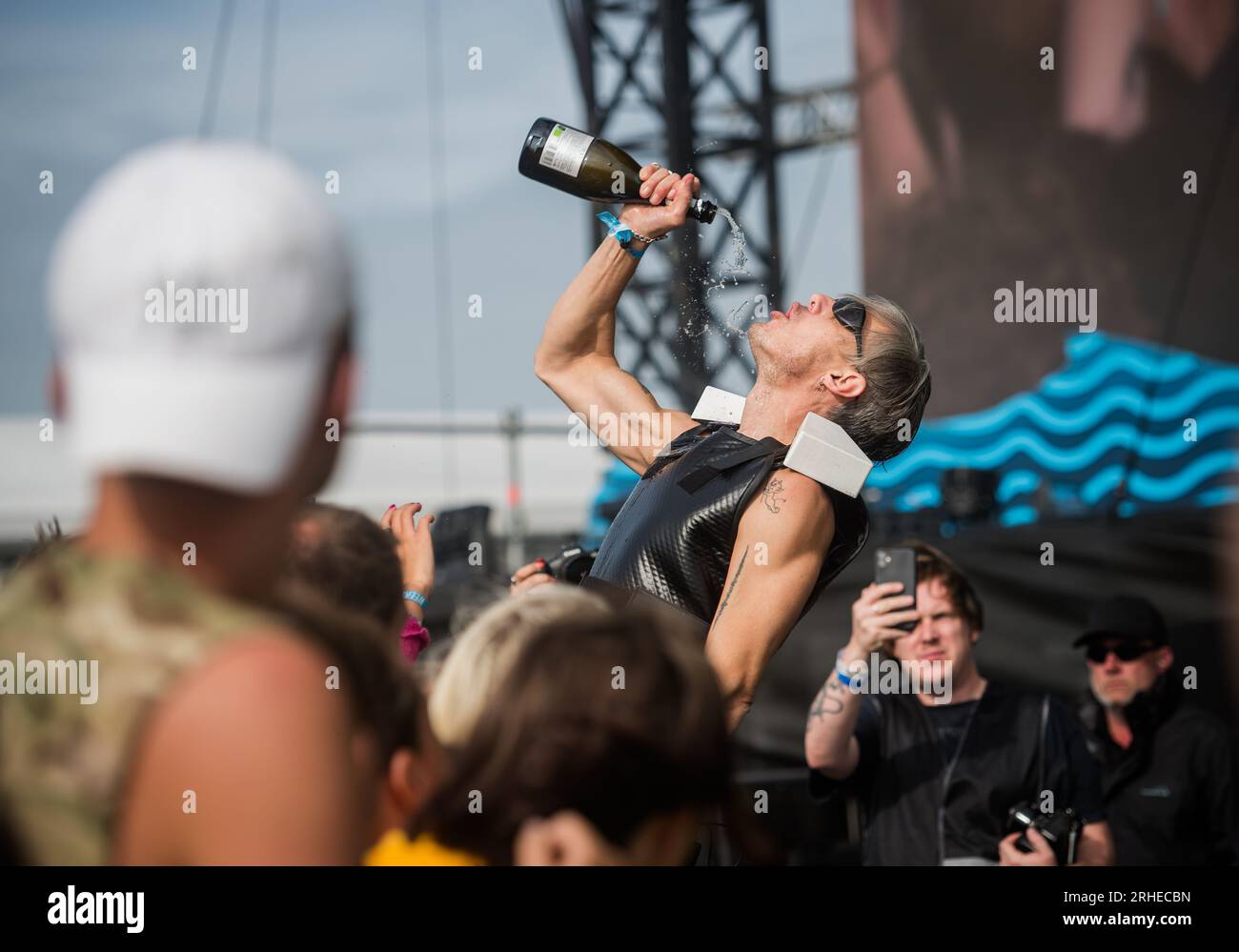 Australian group Confidence Man performing live on the main stage at ...