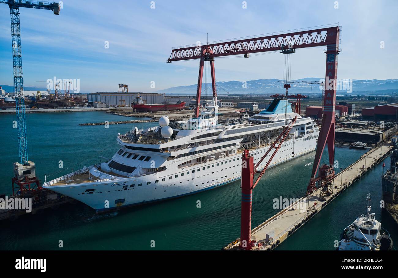 import export dock. cargo ships .beautiful cargo ship parking in port ...
